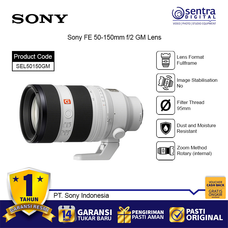 Jual Sony FE 50-150mm f/2 GM Full Frame Lens SEL50150GM Lensa Fullframe ...