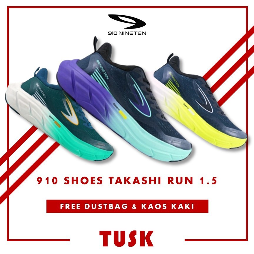 Jual Sepatu 910 Takashi Run 1.5 Original Sepatu Nineten Sport Running ...