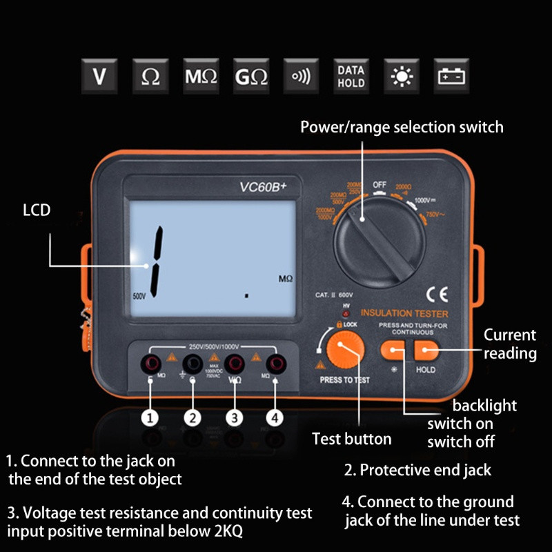 Jual Menjual Dengan Kerugian Vici VC60B+ Digital Insulation Resistance ...