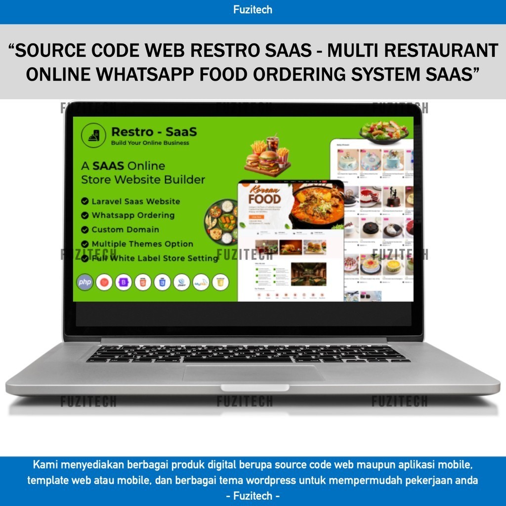 Jual SOURCE CODE APLIKASI WEB RESTRO SAAS - MULTI RESTAURANT ONLINE WHATSAPP FOOD ORDERING ...