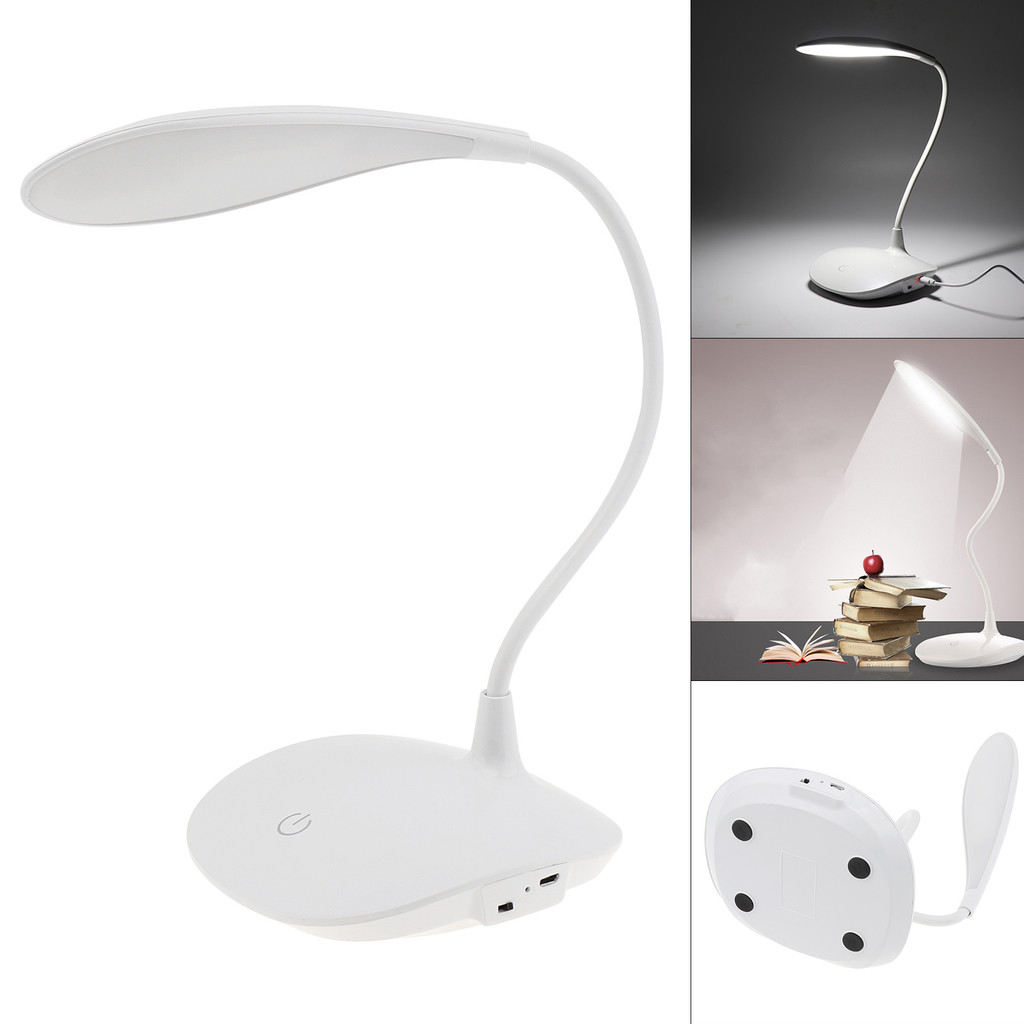Jual LED Table Lamp Touch Gooseneck Desktop Light USB Rechargeable ...