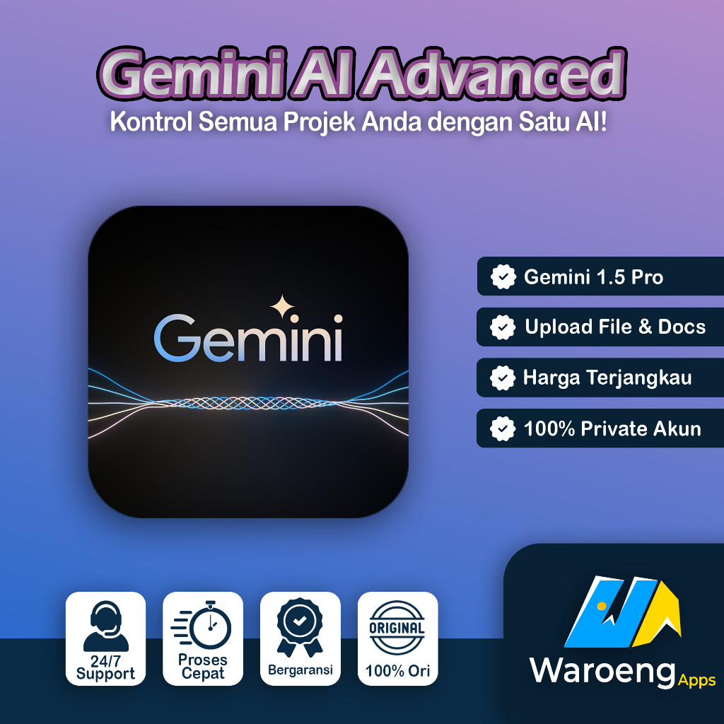 Jual GOOGLE GEMINI AI ADVANCE | PRIVATE | 1 BULAN | BERGARANSI | Shopee Indonesia