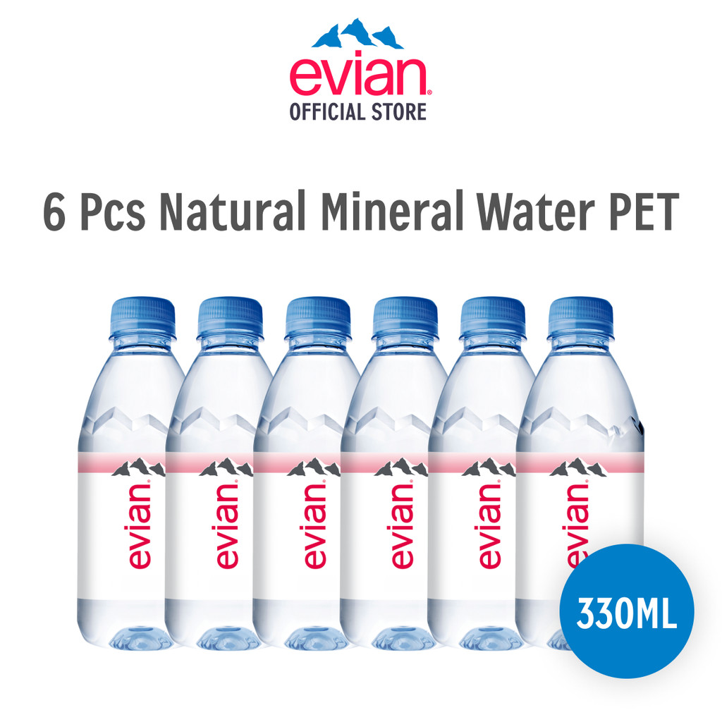 Jual Evian Natural Mineral Water PET 330ml [Isi 6 Pcs] | Shopee Indonesia