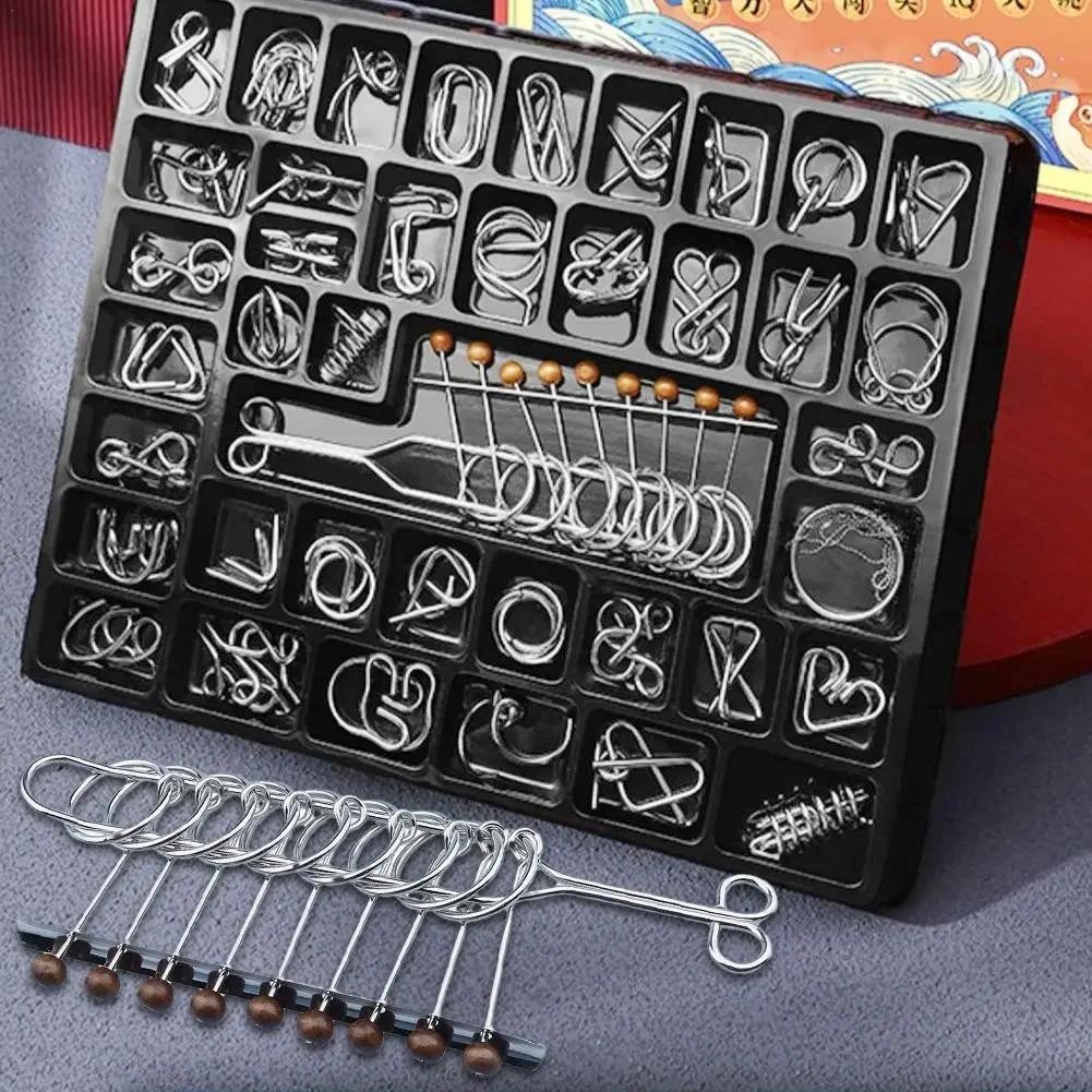 Jual 3d Metal Puzzle Mind Brain Toy Disentanglemen Iron Link Unlock ...