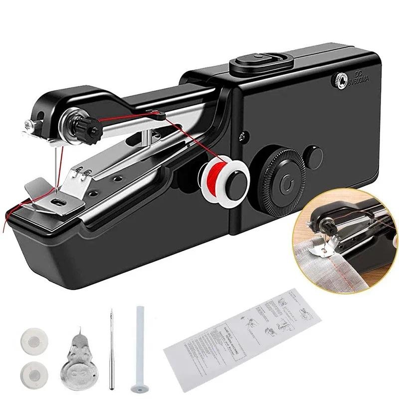 Jual Portable Handheld Sewing Machine Mini Stitch Sew Needlework ...