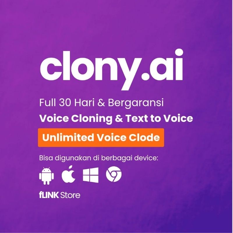 Jual CLONY AI VOICE CLONING & VIDEO DUBBING 30 HARI | Shopee Indonesia