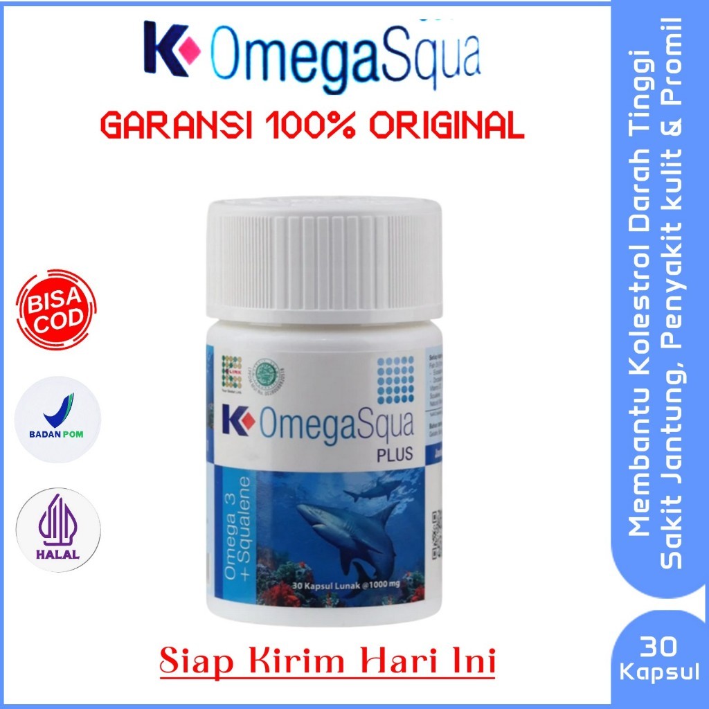Jual K Omega Squa Plus Original K-link Bantu Kolesterol Darah Tinggi ...