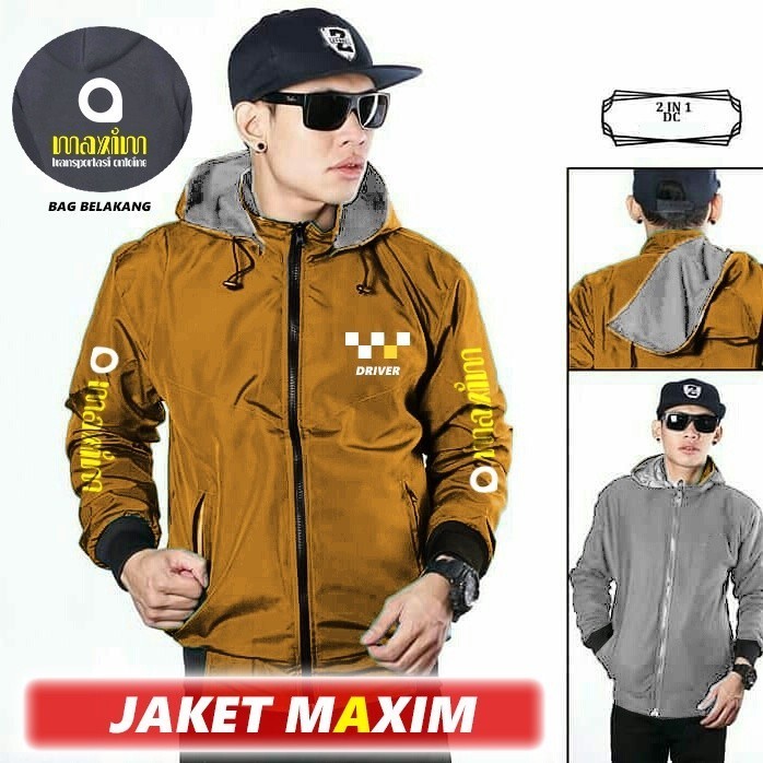 Jual JAKET PARASUT DRIVER MAX IUM CUSTOM SABLON KERUDUNG BISA BONGKAR ...