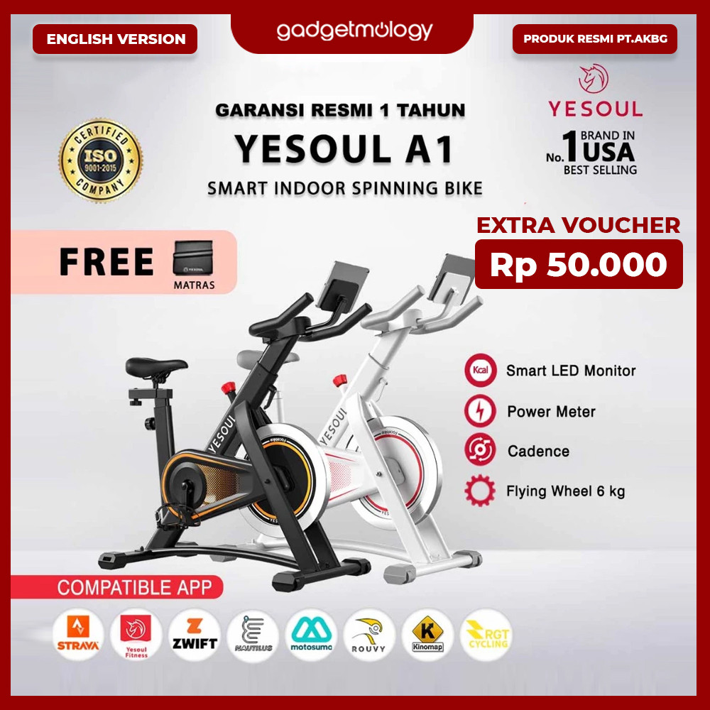Jual Yesoul A1 Smart Spinning Bike Magnetic Alat Fitness Sepeda Olahraga Statis Indoor Gym ...