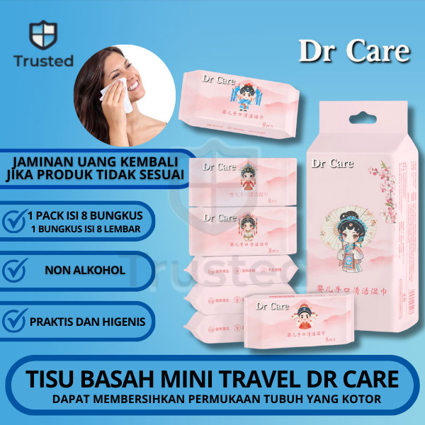 Jual Tissue Basah Travel Size 1 Pack Isi 8 Bungkus Tisu Basah Mini Non ...