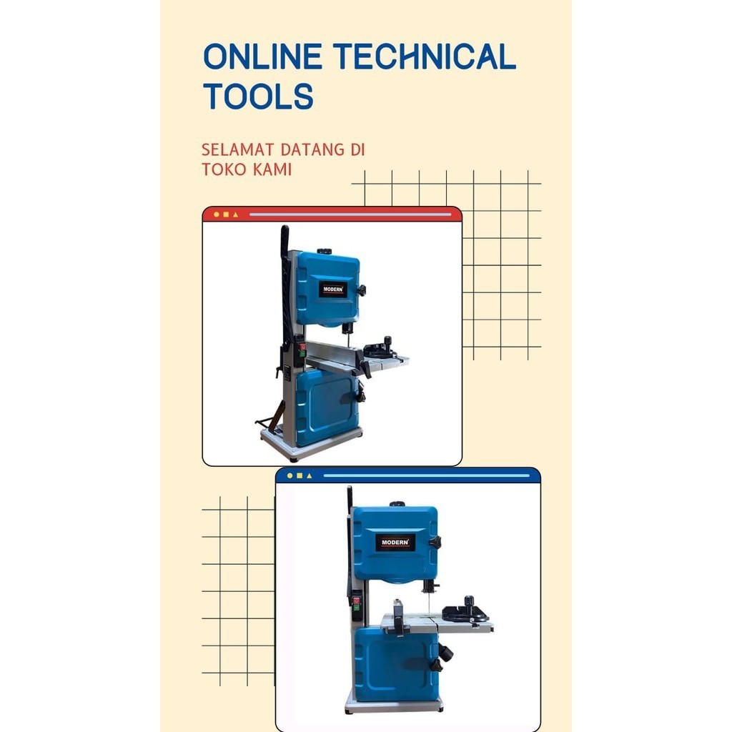 Jual MODERN M-621 Band Saw 8 Inch Bandsaw Gergaji Kayu Listrik M621 ...