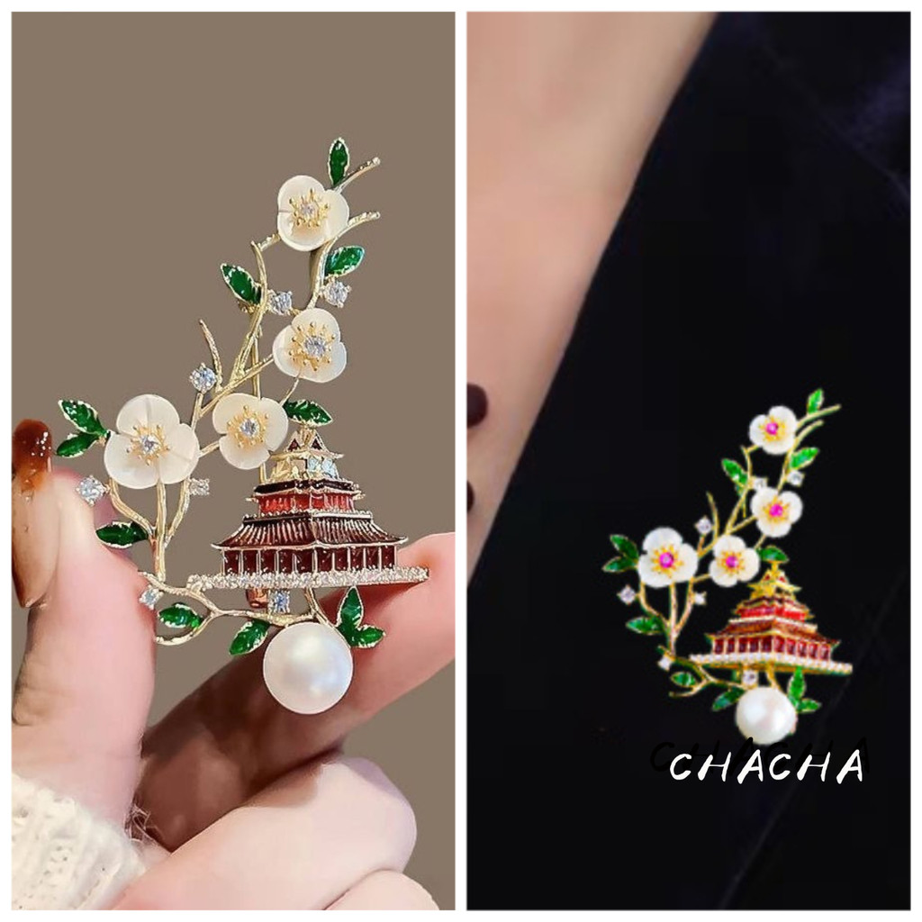 Jual Ami ACC Brooch Bunga Plum Gaya Arsitektur Klasik Desain Mewah ...