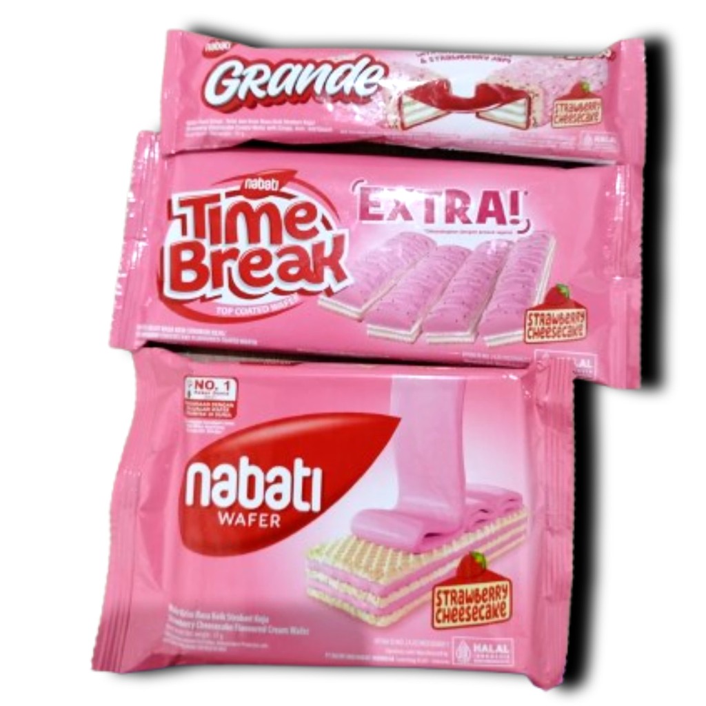 Jual NABATI/TIME BREAK WAFER/GRANDE STAWBERRY CHEESE CAKE | Shopee ...