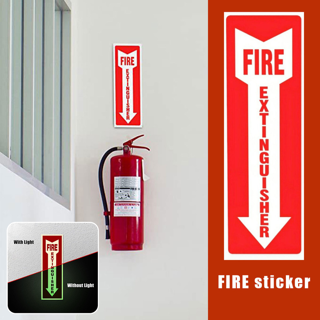 Jual Stiker Alat Pemadam / Rambu Kebakaran / Sticker Apar Sign Glow In ...