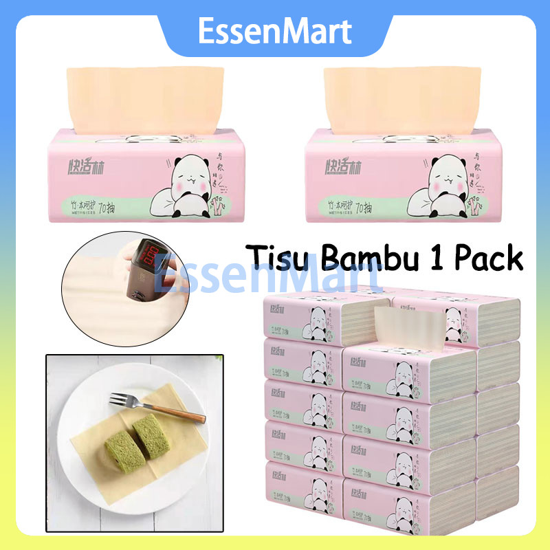 Jual Natural Bamboo Tissue / Tisu Wajah Travel Tebal 210 Lembar / Tisu ...