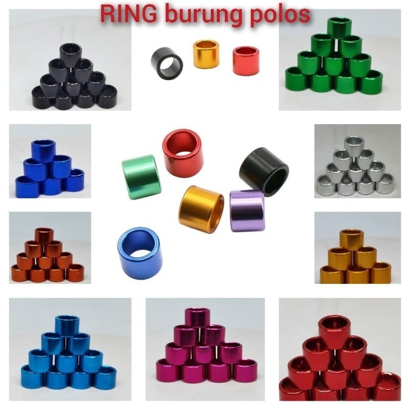 Jual RING BURUNG MERPATI POLOS ALUMINIUM ANODIZING TANPA NAMA BAHAN ...