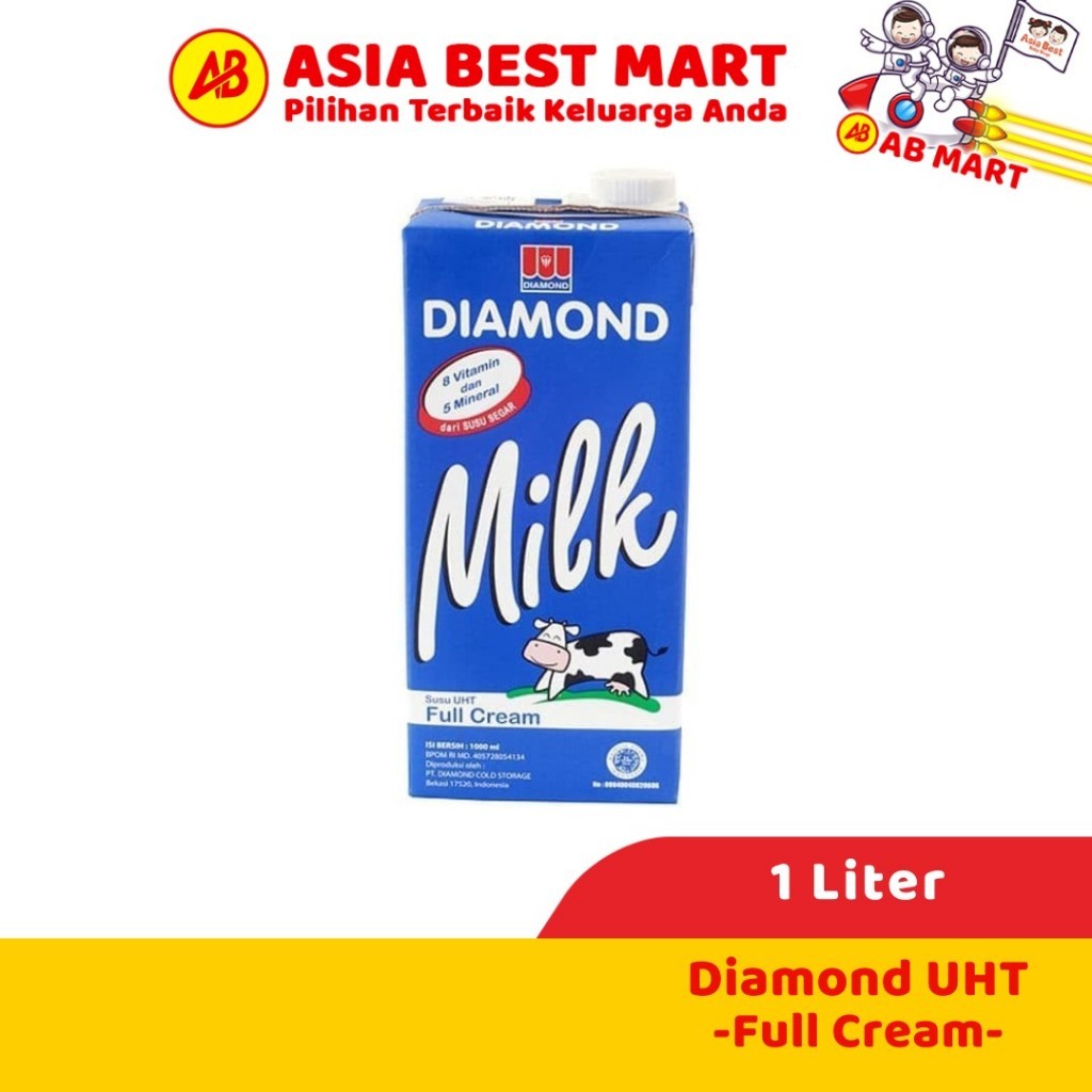 Jual Diamond Milk Susu Uht Full Cream 1000 Ml Susu Cair | Shopee Indonesia