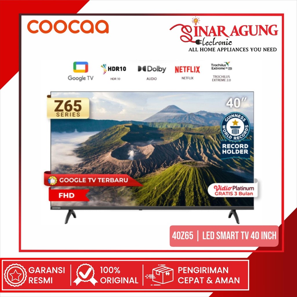 Jual COOCAA 40Z65 GOOGLE TV 40 INCH 2K FHD LED SMART TV - GARANSI RESMI ...