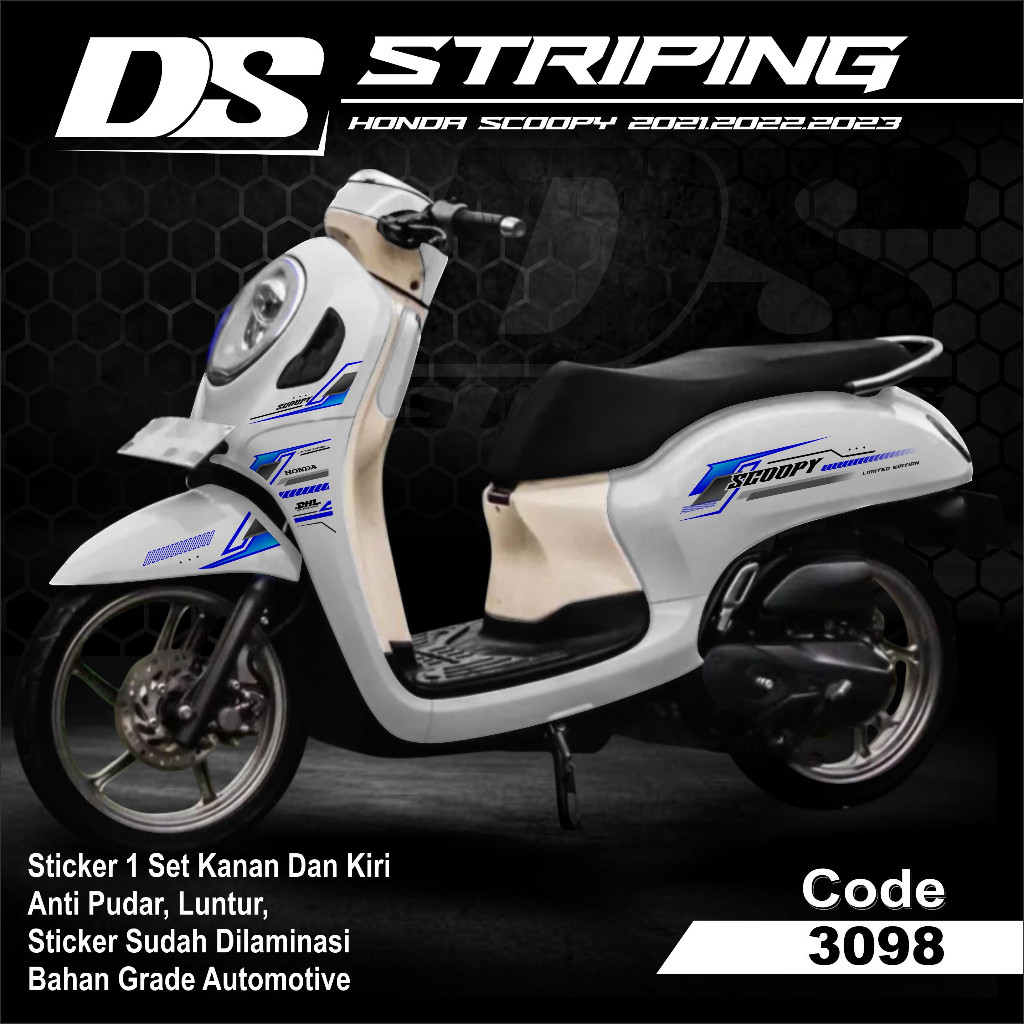 Jual 3098 Stiker Striping List Scoopy 2021,2022,2023 Variasi Sticker by ...