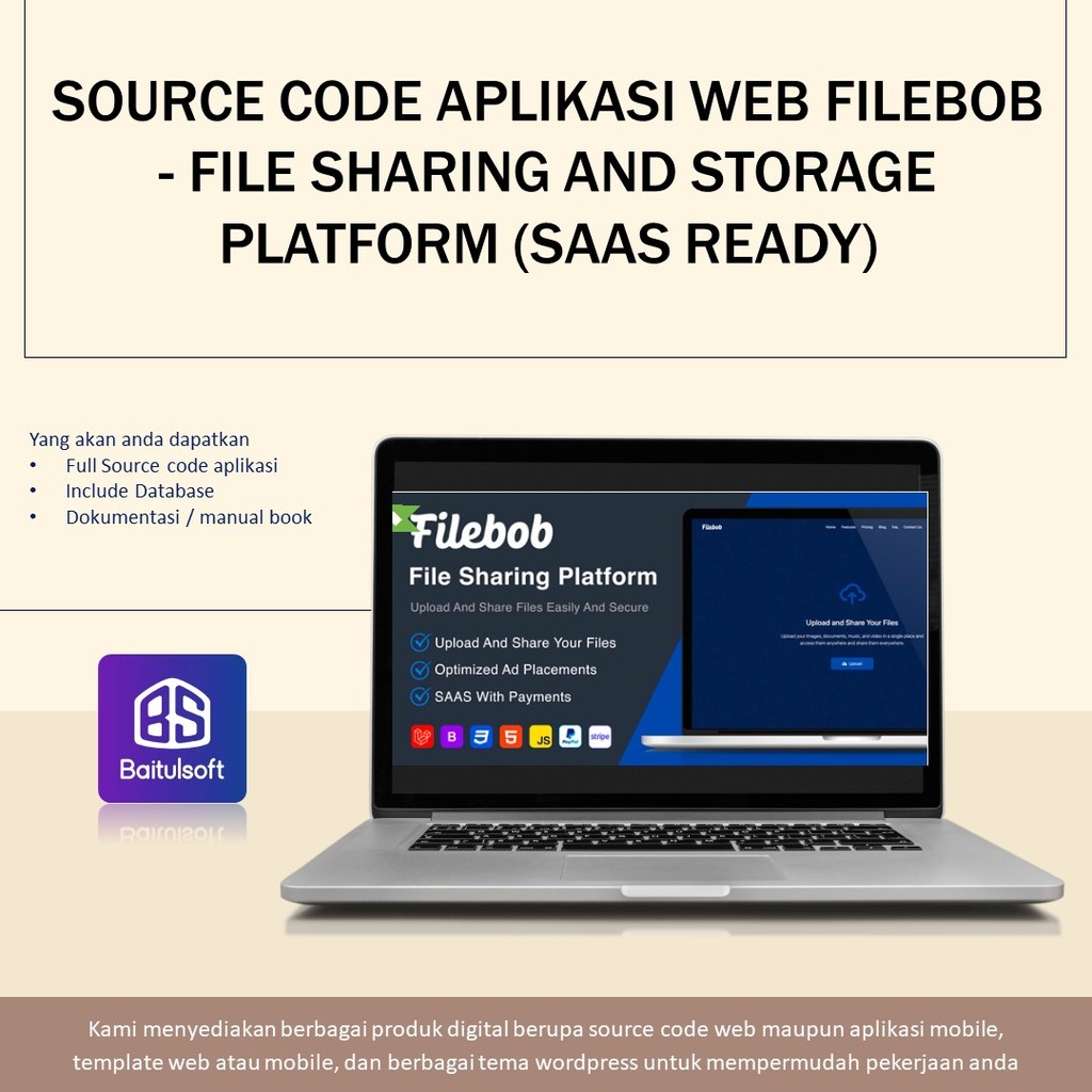 Jual SOURCE CODE APLIKASI WEB FILEBOB - FILE SHARING AND STORAGE PLATFORM (SAAS READY) | Shopee ...