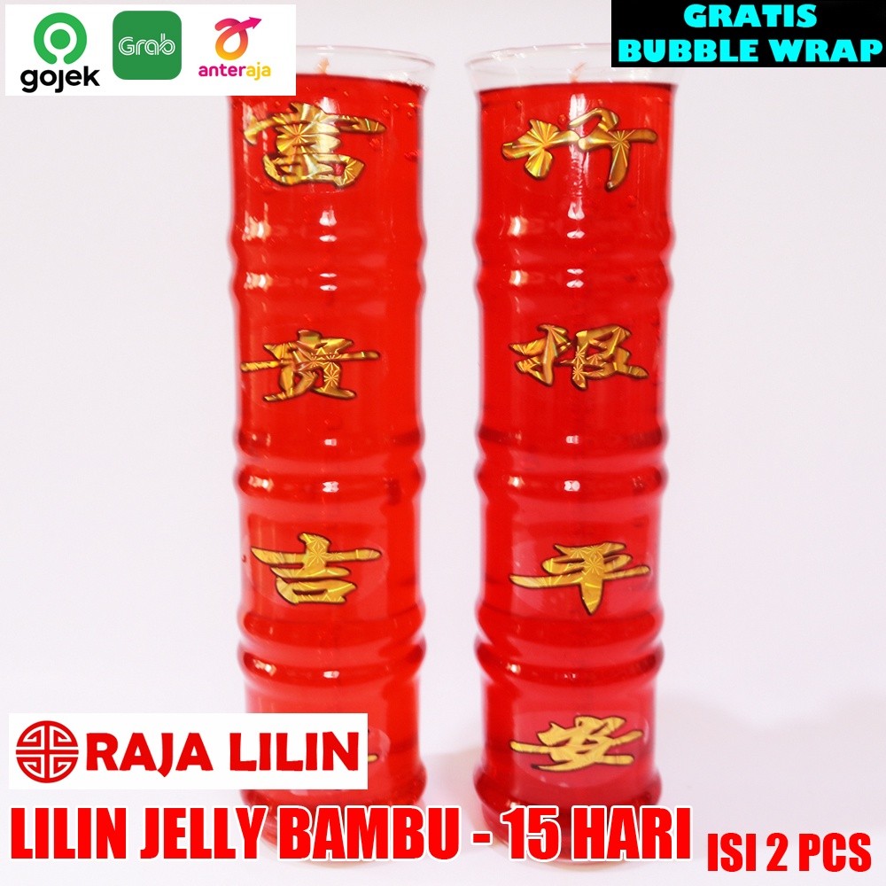 Jual Lilin Jelly Bambu 15 hari Lilin Imlek Puja Sembayang Lilin ...