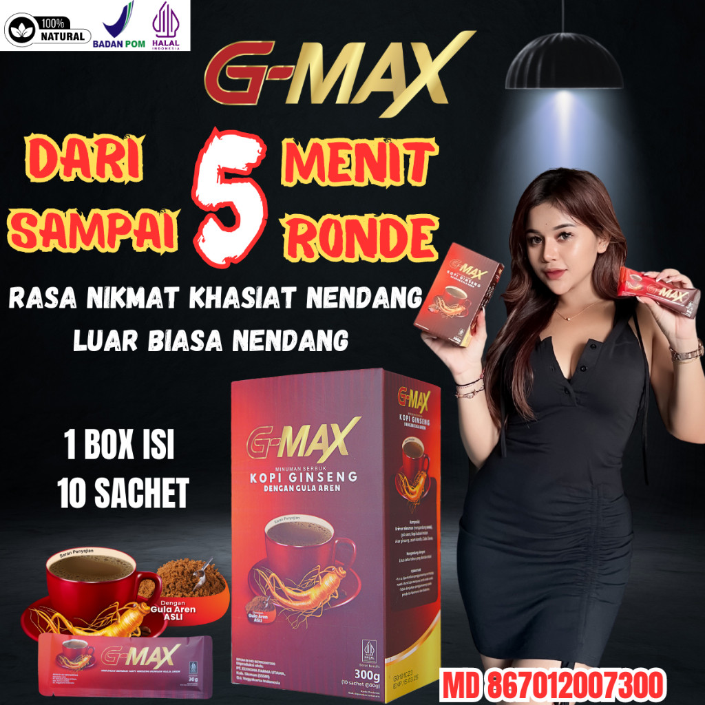 Jual Kopi Stamina Pria Kuat Tahan Lama Semalaman Kopi G-MAX Original BPOM Kopi Extra Gingseng ...