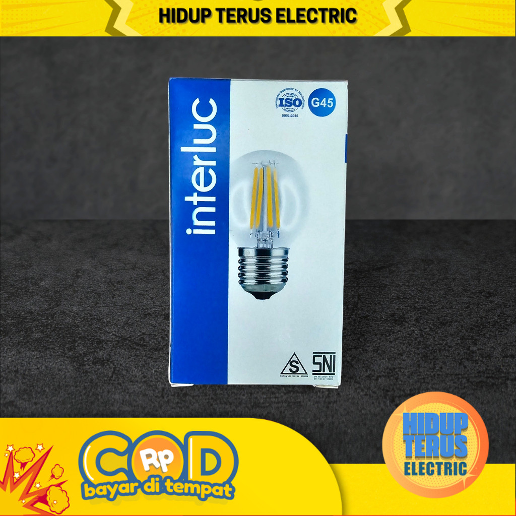 Jual LAMPU LED FILAMENT MERK INTERLUC, LED BOLEP FILAMENT, LAMPU ...