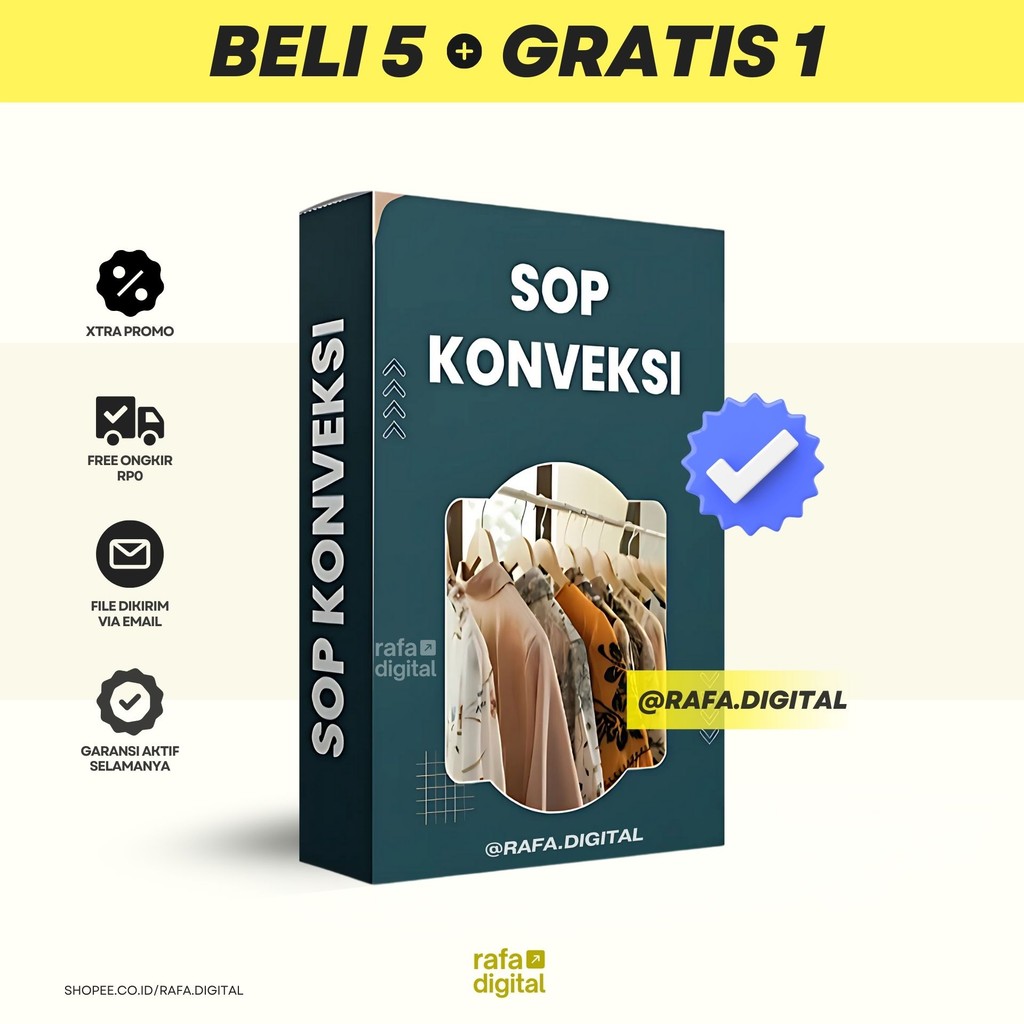Jual SOP Konveksi Jahit Baju Produksi Garment Costing Job Desc Desk HRD ...