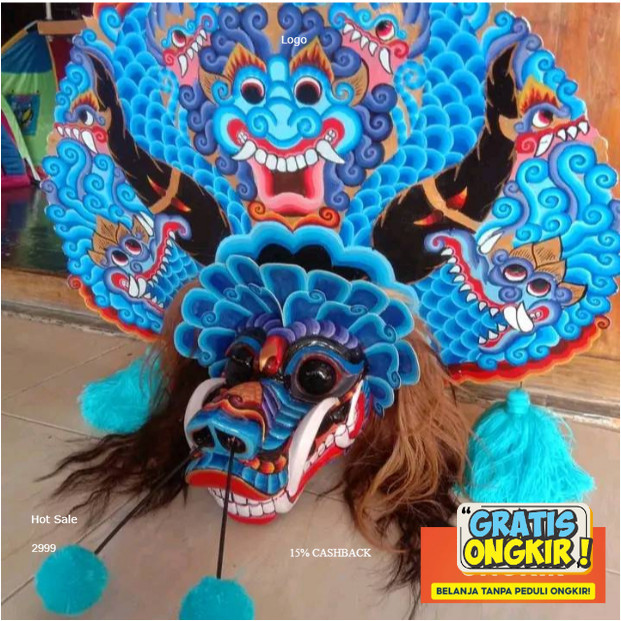 Jual TERLARIS BARONGAN DEVIL Sungut Full Kayu Asli Ukuran 14 Bonus Kemul Panjang Dan Pentul ...