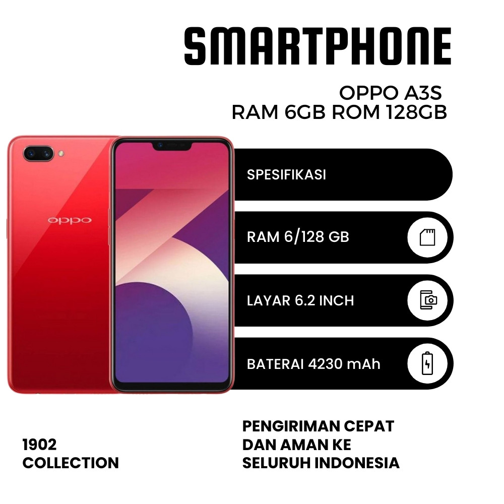 Jual OPPO A3s 6/128GB FULLSET GARANSI TOKO 12 BULAN | Shopee Indonesia