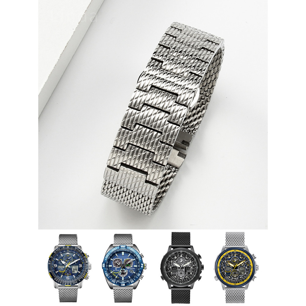 Jual Stainless Steel Mesh Belt for Citizen Eco-Drive Air Eagle Jy8078 ...
