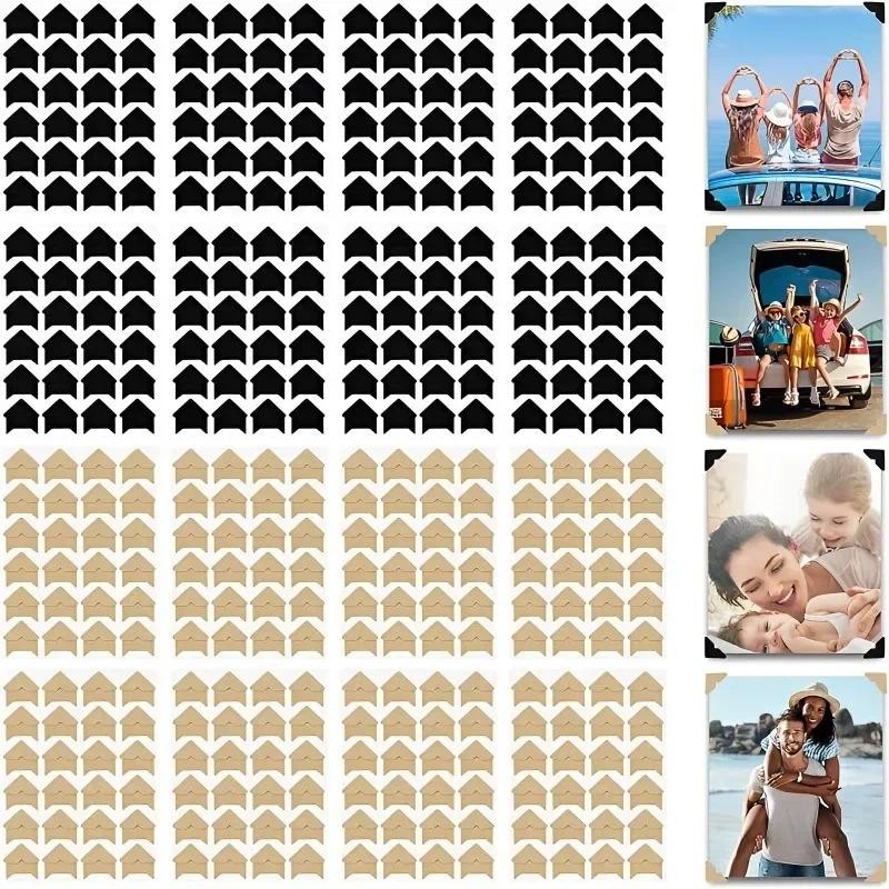Jual 24-120PCS Corner Stickers DIY Vintage Corner Kraft Paper Stickers ...