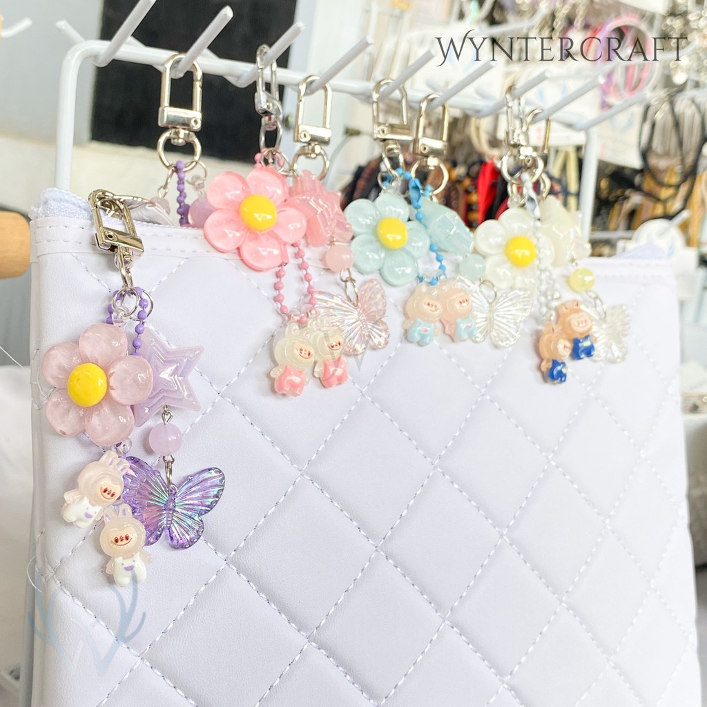 Jual WFS-02 Bag Charm Labubu Flower Gantungan Kunci Gantungan Tas ...
