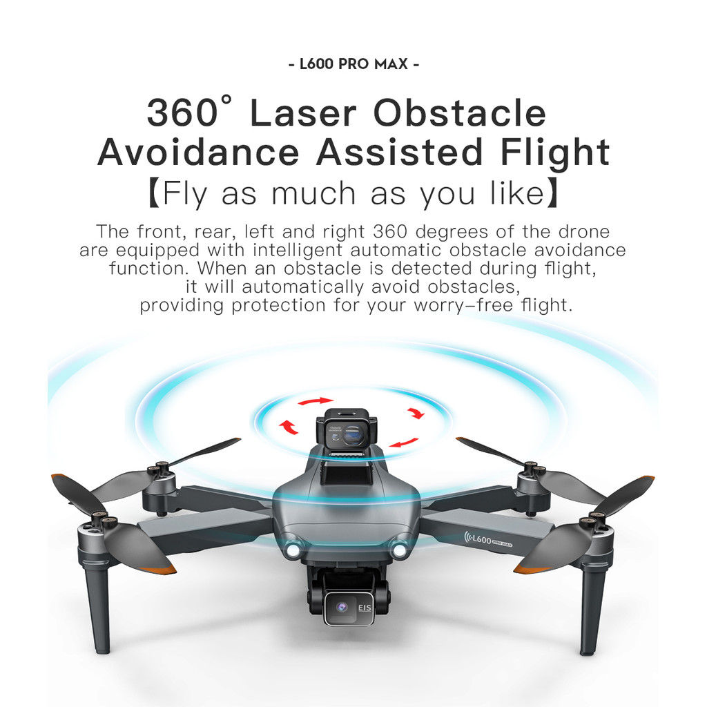 Jual L600 PRO MAX 8K Ultra Camera Drone 3-Axis Gimbal GPS Positionting ...