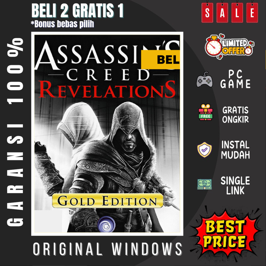 Jual ASSASSINS CREED REVELATIONS GOLD EDITION - GAME PC - GAME LAPTOP - PC GAMES - BELI 2 GRATIS ...