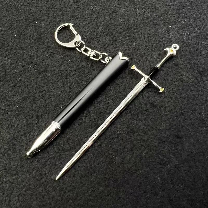 Jual 12cm Aragorn Narthil Sword Keychains Earendil Anduril Medieval ...