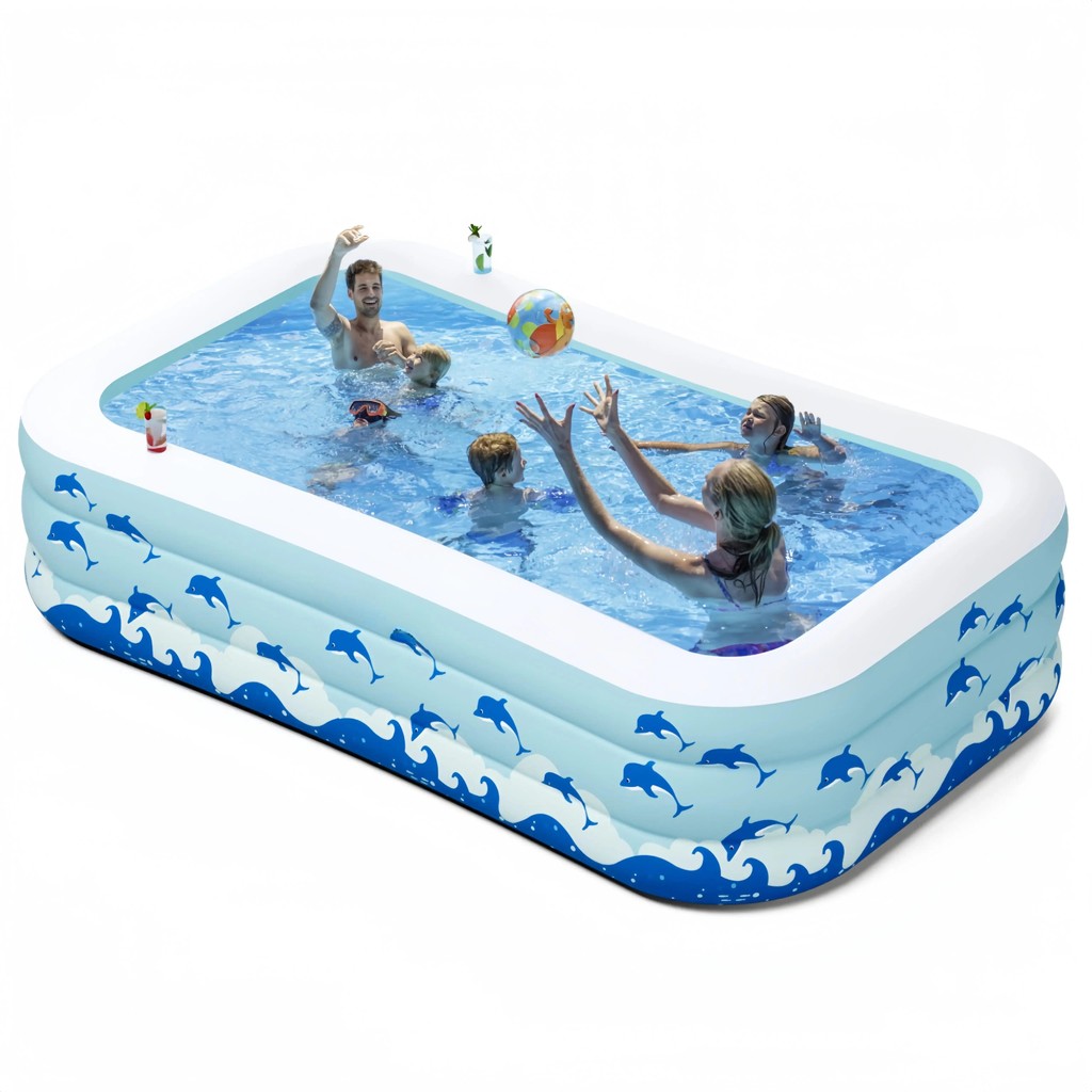 Jual Big Inflatable Swimming Pool for Kids, Thickened Garden Backyard ...