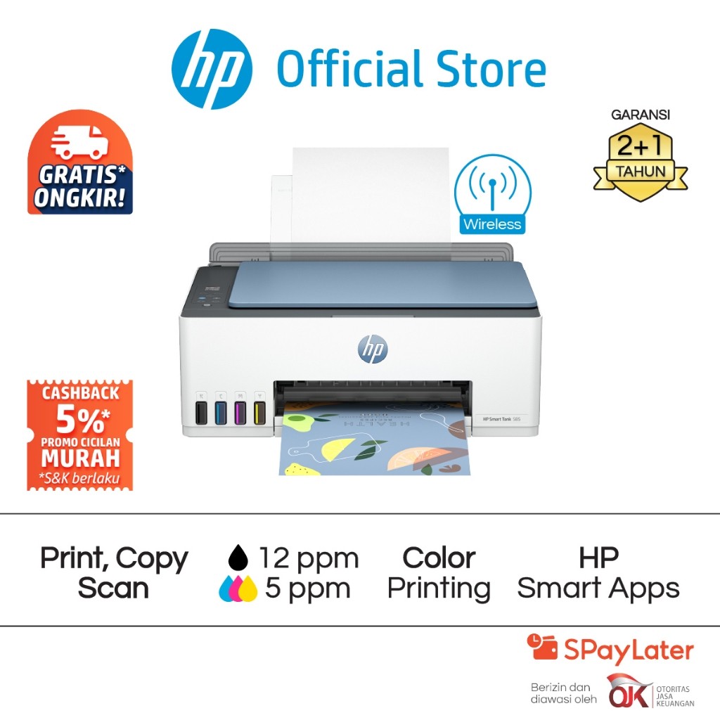 Jual Printer HP Smart Ink Tank 210 / 520 / 585 / 615 Fax / 670 / 720 ...