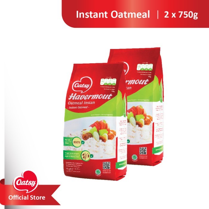 Jual OATSY Oatmeal Instant 750g (Double Pack) | Shopee Indonesia