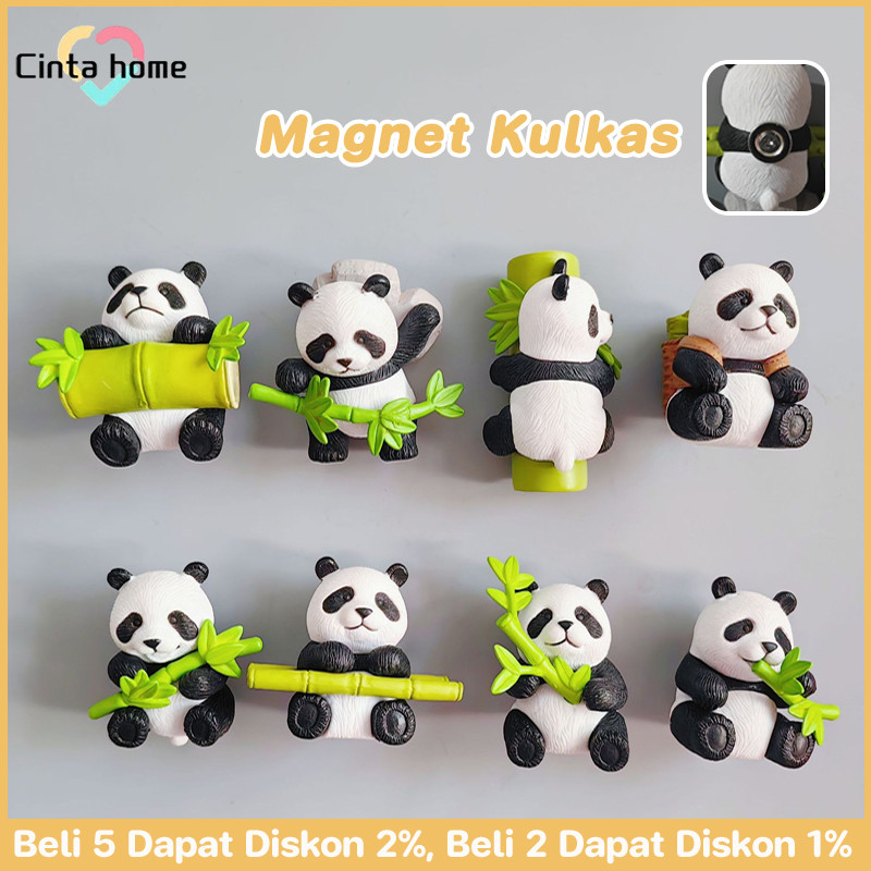 Jual PANDA 3D Magnet Tempelan Kulkas Boneka Kartun Hiasan Magnet ...