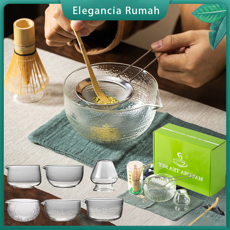 Jual Matcha Glass Bowl Set/Mangkuk Dudukan Pengaduk Matcha/Matcha Bowl ...