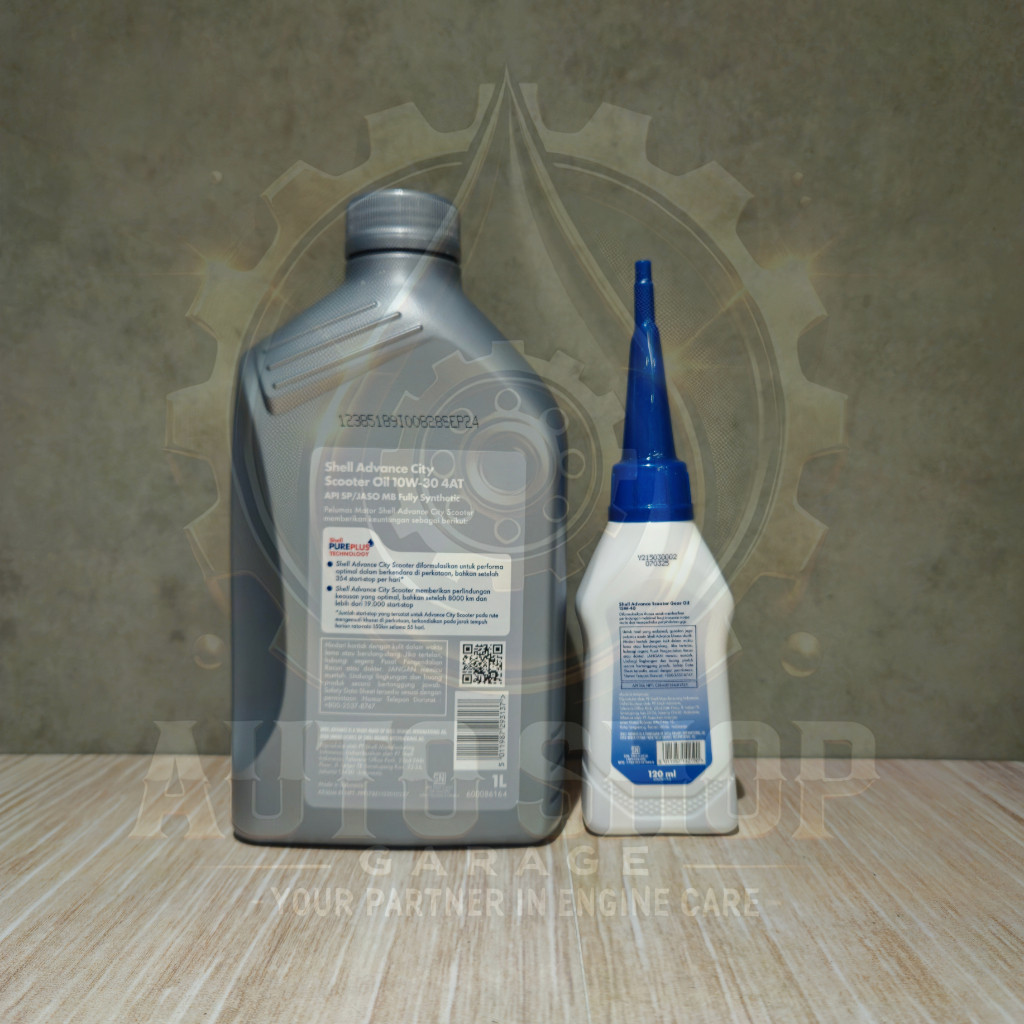 Jual Paket Oli Shell Advance City Scooter Matic 10w-30 1 Liter & Shell ...