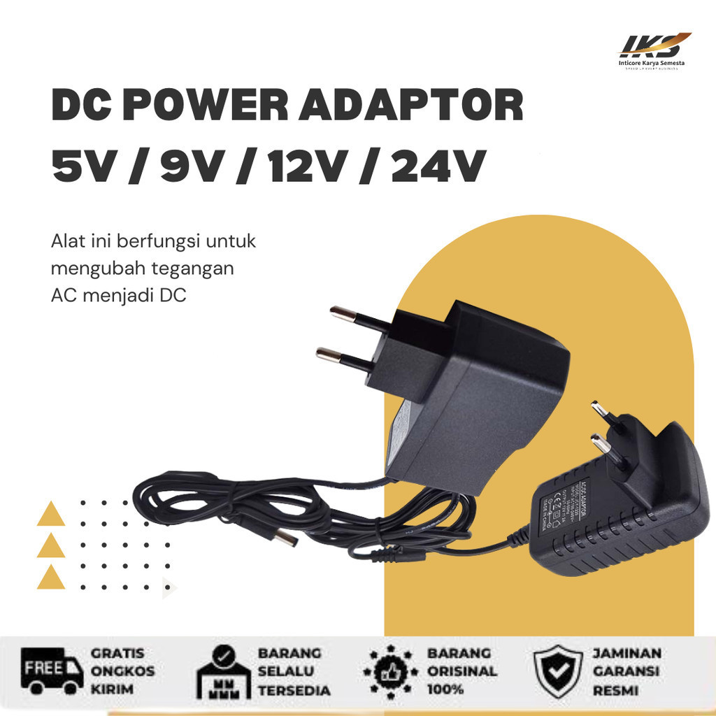 Jual Power Supply Adaptor DC 5V / 9V / 12V / 24V | Shopee Indonesia