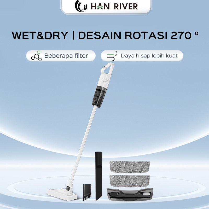 Jual HAN RIVER HRXCQ01WT Vacuum Cleaner Hisap Dan Pel Terintegrasi ...