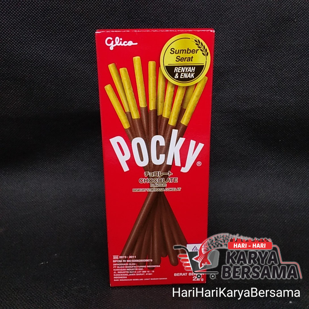 Jual MAKANAN RINGAN BISKUIT GLICO POCKY CHOCOLATE FLAVOUR 22GR ...