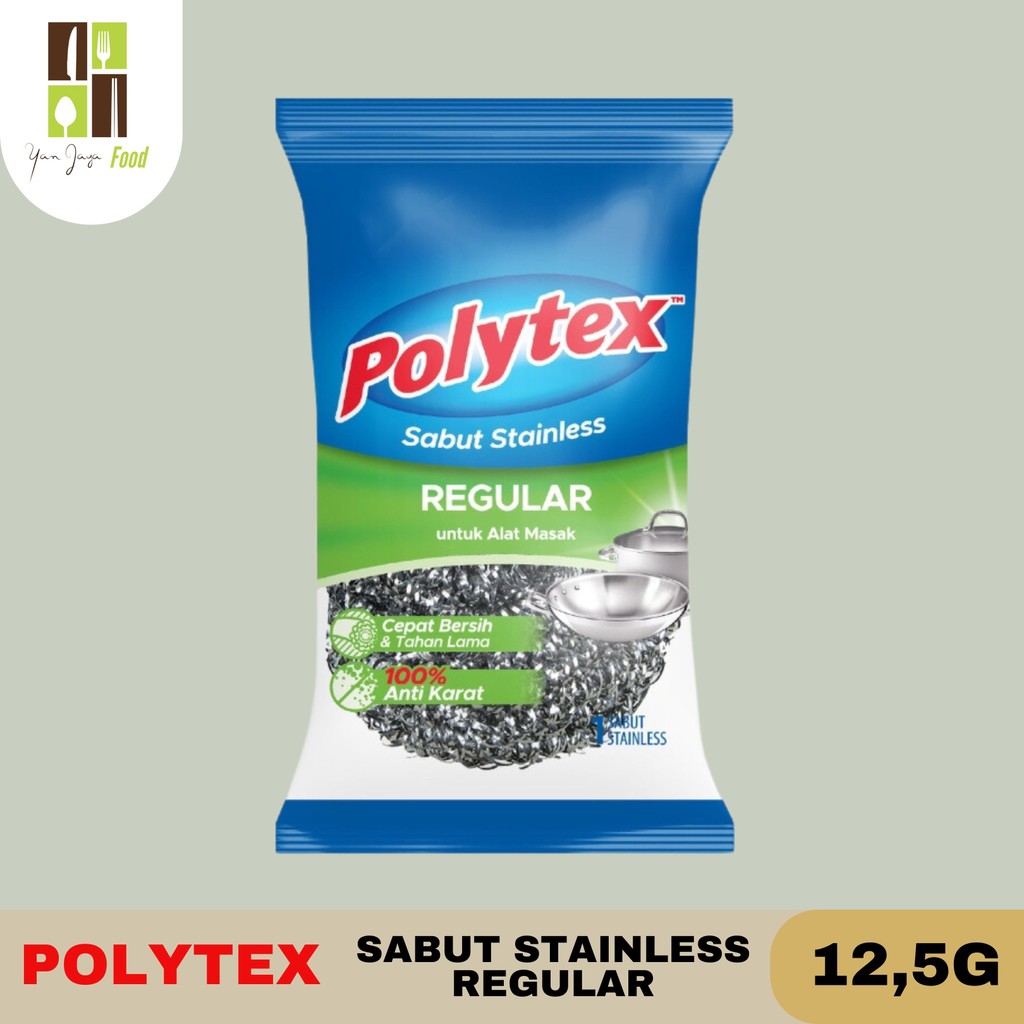 Jual Polytex Sabut Stainless steel / Sabut Kawat Cuci Piring Anti Karat Regular 12,5g | Shopee ...