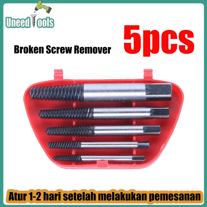 Jual ELLKA Broken Screw Remover 5 in 1 Screwextractor tap manual set ...