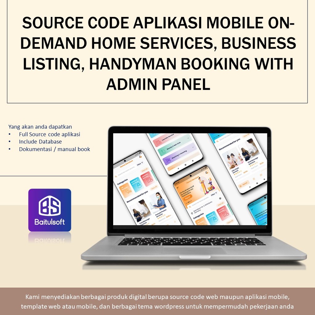 Jual SOURCE CODE APLIKASI MOBILE ON-DEMAND HOME SERVICES, BUSINESS LISTING, HANDYMAN BOOKING ...