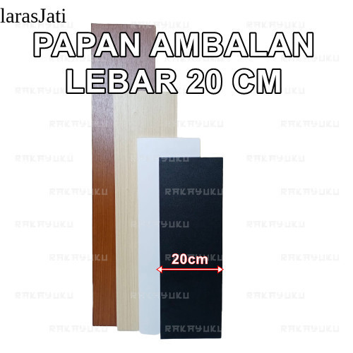 Jual Papan ambalan rak, papan kayu, papan lebar 20cm - Putih, 50x20cm ...