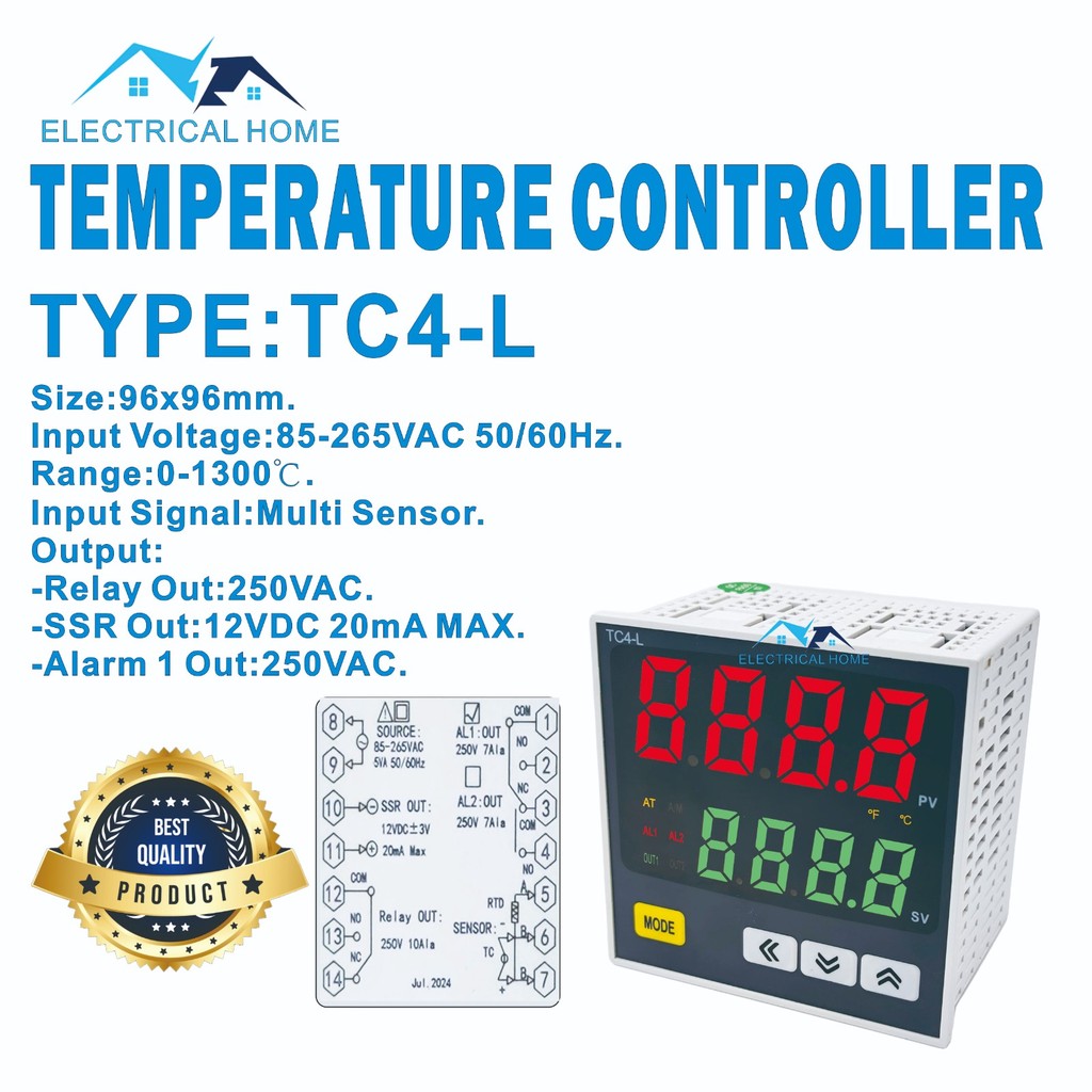 Jual Temperature Controller Thermo Meter Digital 96x96mm Output Relay+SSR 85-265VAC BEST QUALITY ...